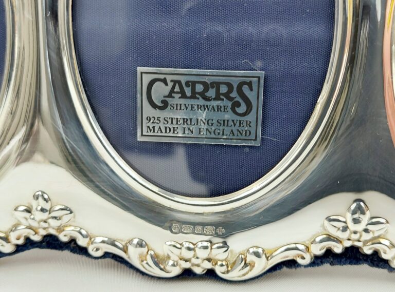 Carrs Triple Sterling Silver Photo Frame - Sally Antiques