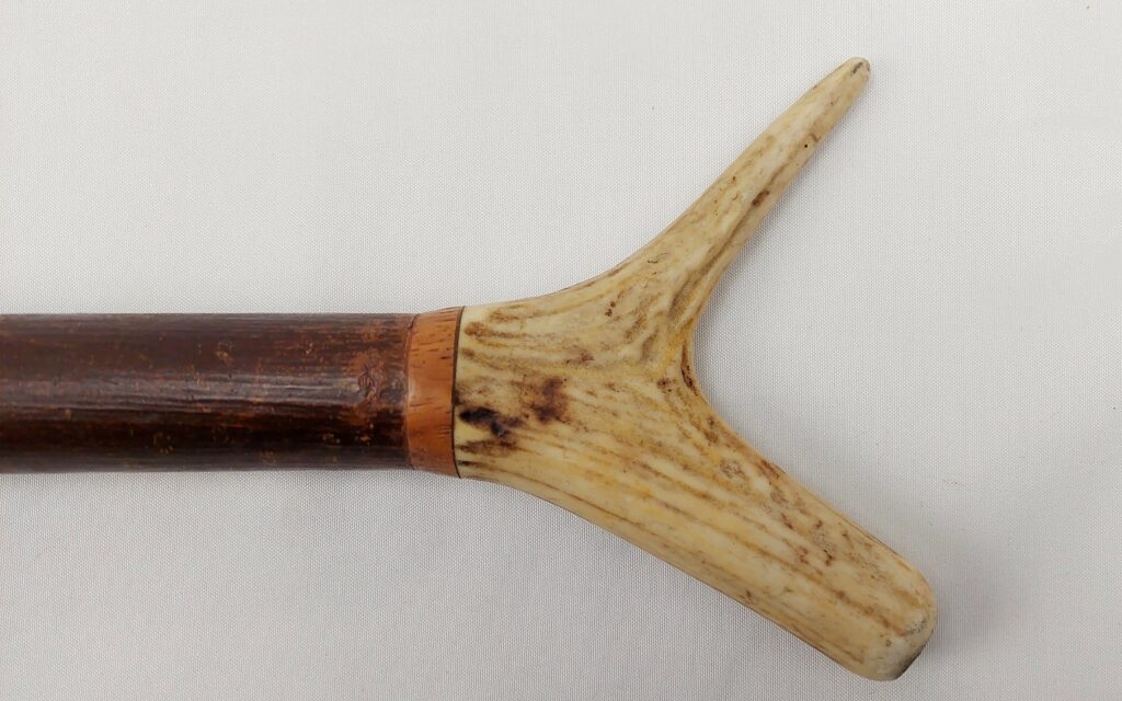 Vintage Antler Handled Walking Stick - Sally Antiques