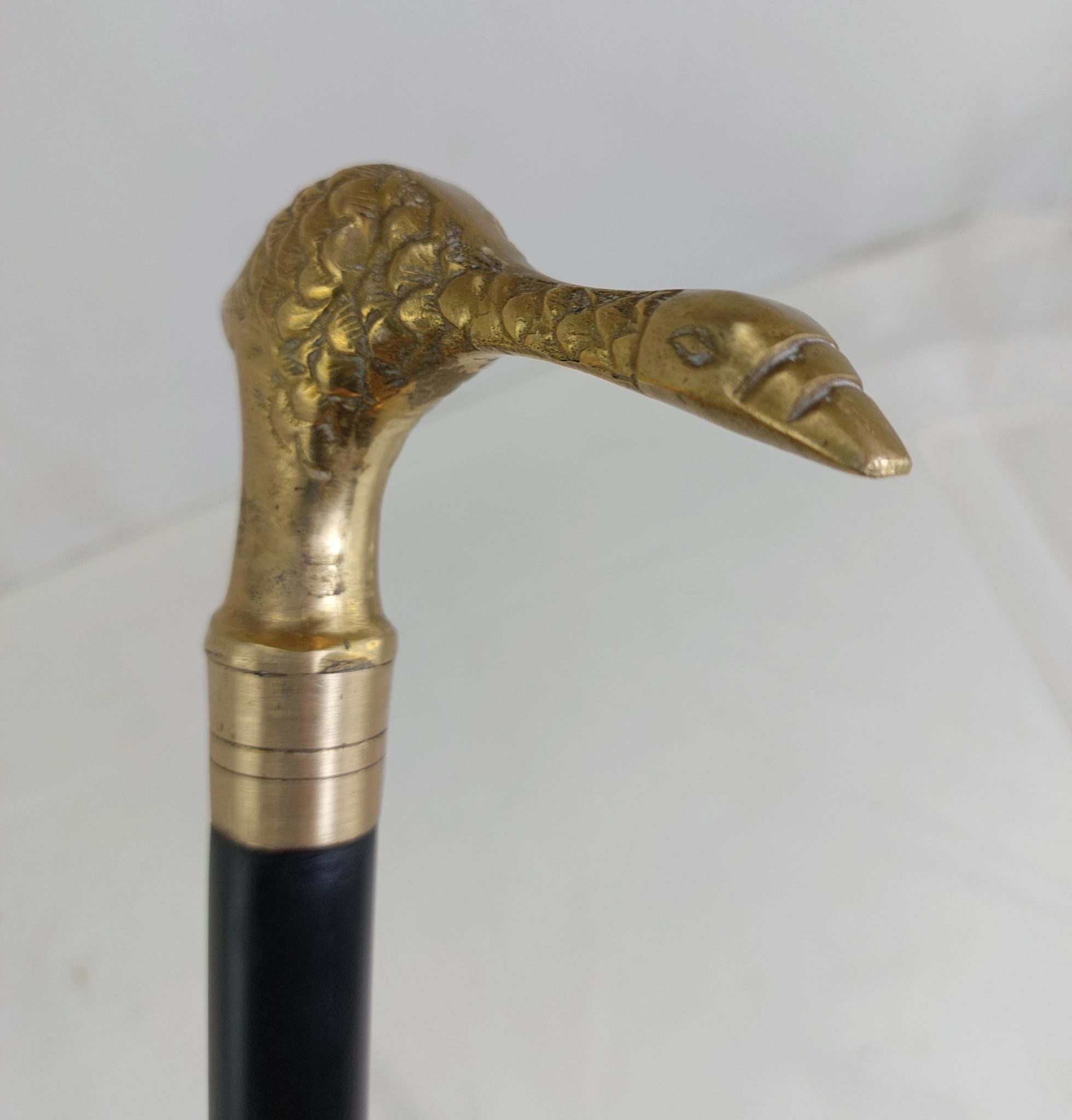 Unique Walking Stick with Brass Duck handle - Sally Antiques