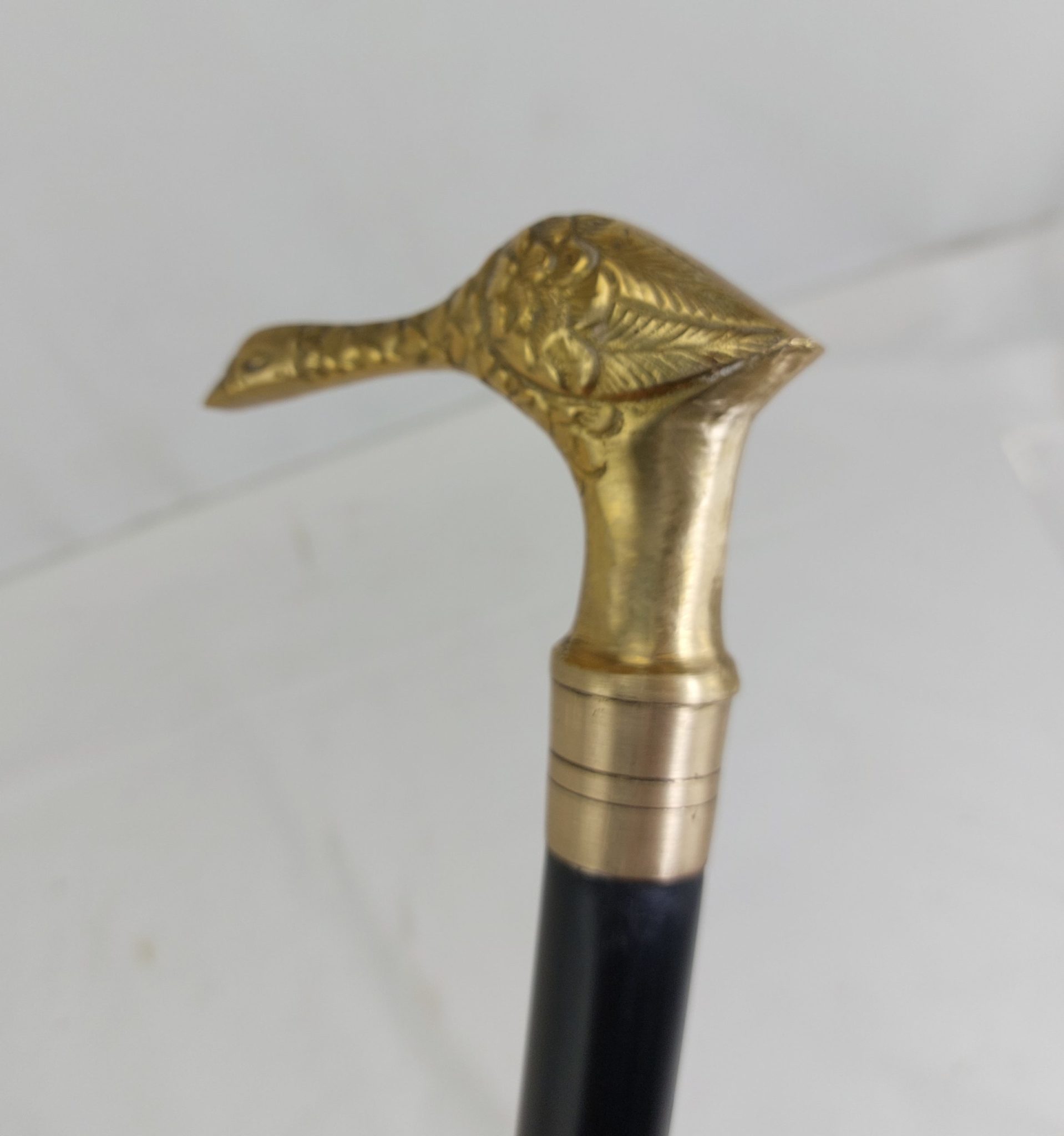 Unique Walking Stick with Brass Duck handle - Sally Antiques