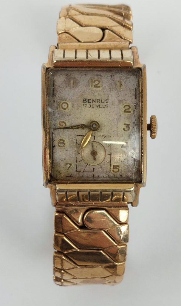 Gold Plated Benrus Watch Presented to RAF Officer Johnny Johnson 1943 ...