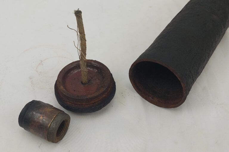 Inert WW1 British Stokes Mortar Bomb With Always Fuse - Sally Antiques