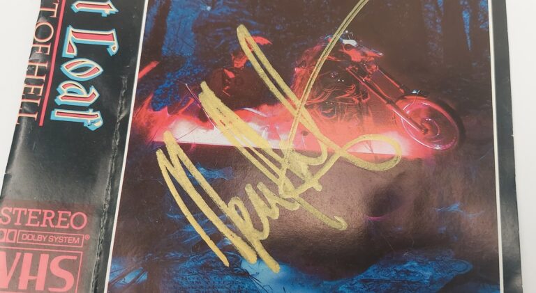 Meat Loaf Hits Out Of Hell Autographed VHS Cover - Sally Antiques