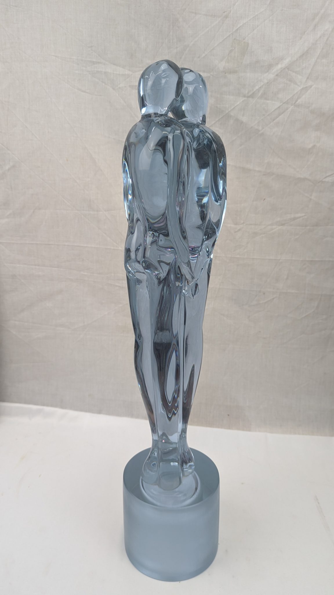 Large Murano Colour Changing Alexanderite Glass Lovers Sculpture ...