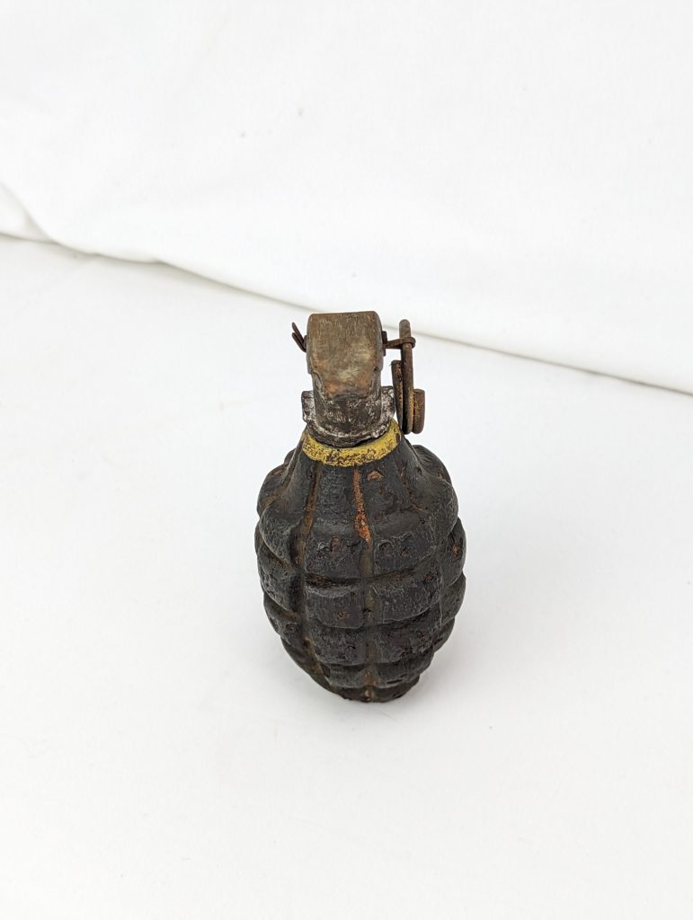 Inert WW2 US MkII Pineapple Grenade Found in the Ardennes - Sally Antiques