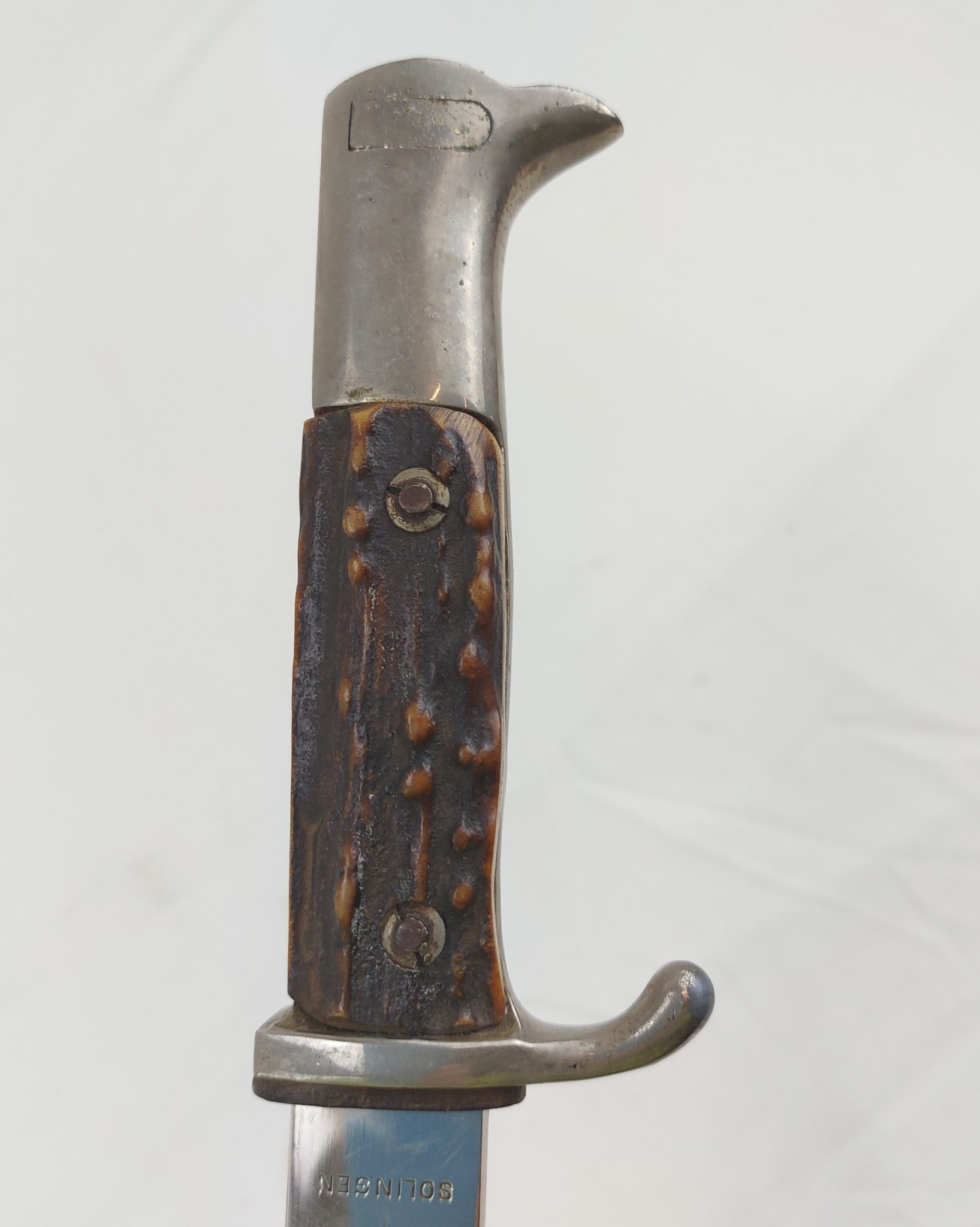 REPLICA WW2 German Police Bayonet, Short Model Stag Grip, stamped ...
