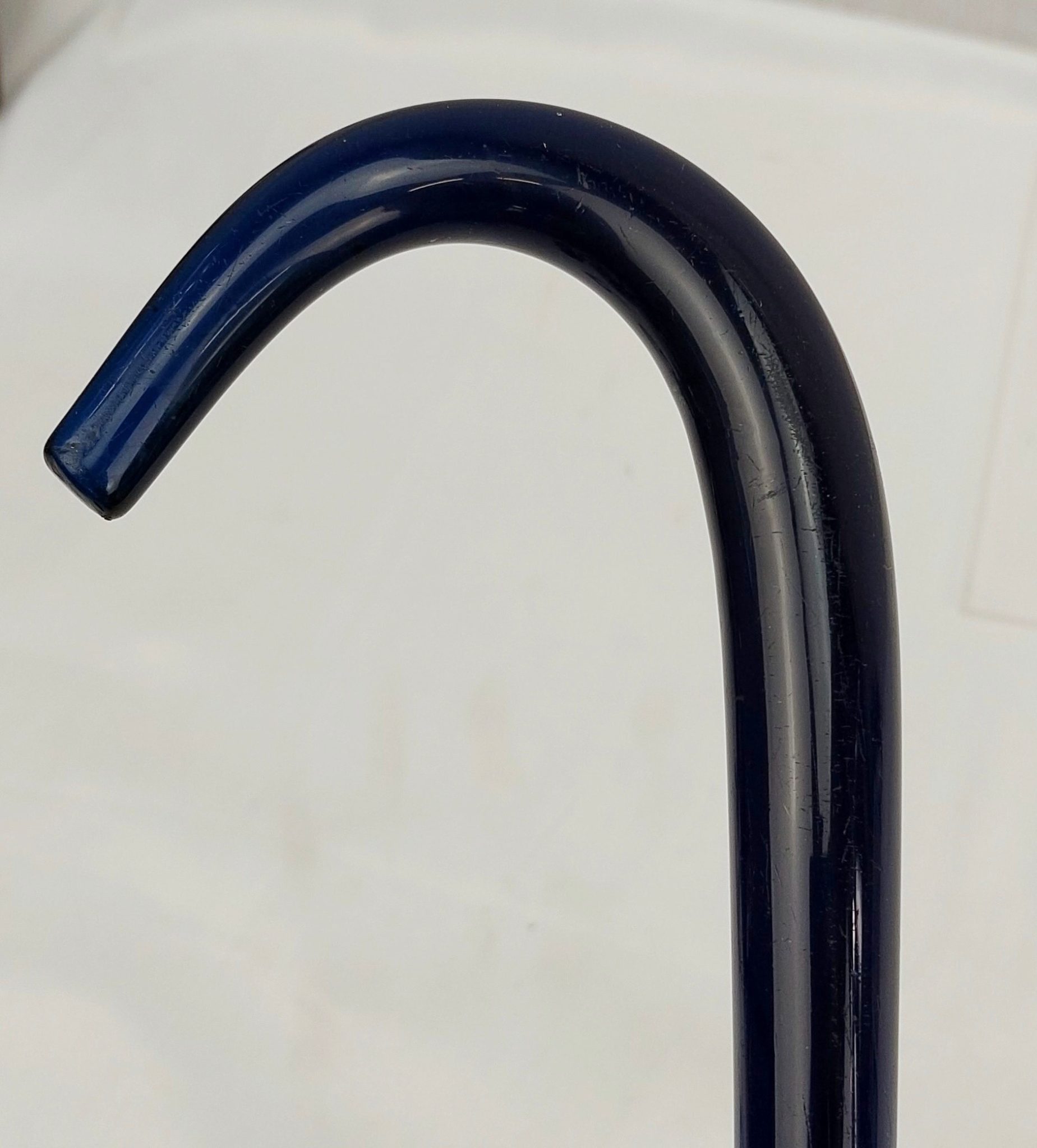 Victorian Cobalt Blue Walking Cane - Sally Antiques