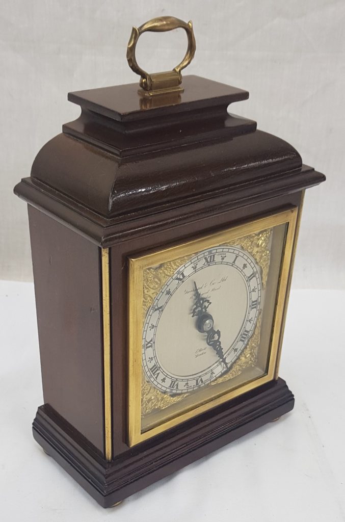 Vintage Garrard Elliot Mahogany 8 Day Mantle Clock - Sally Antiques