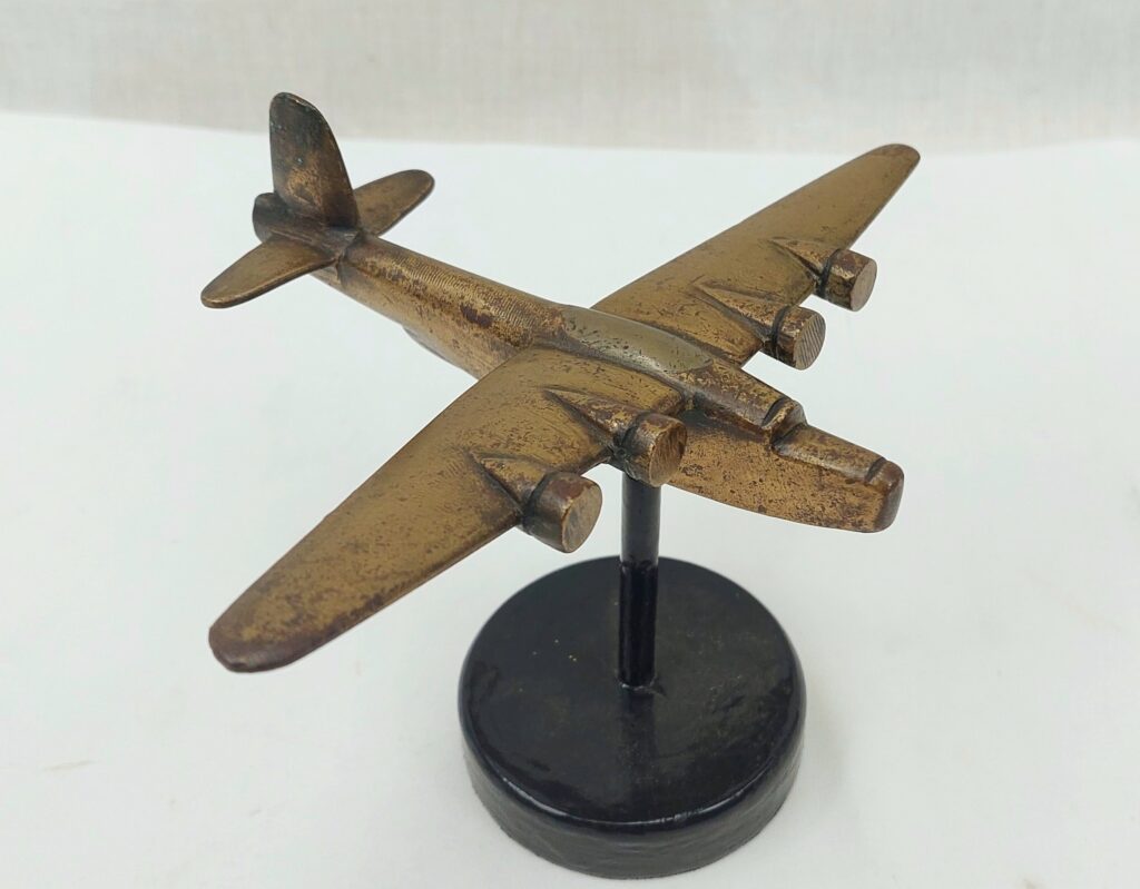 WW2 Era RAF Short Sunderland Brass Model Aeroplane - Sally Antiques
