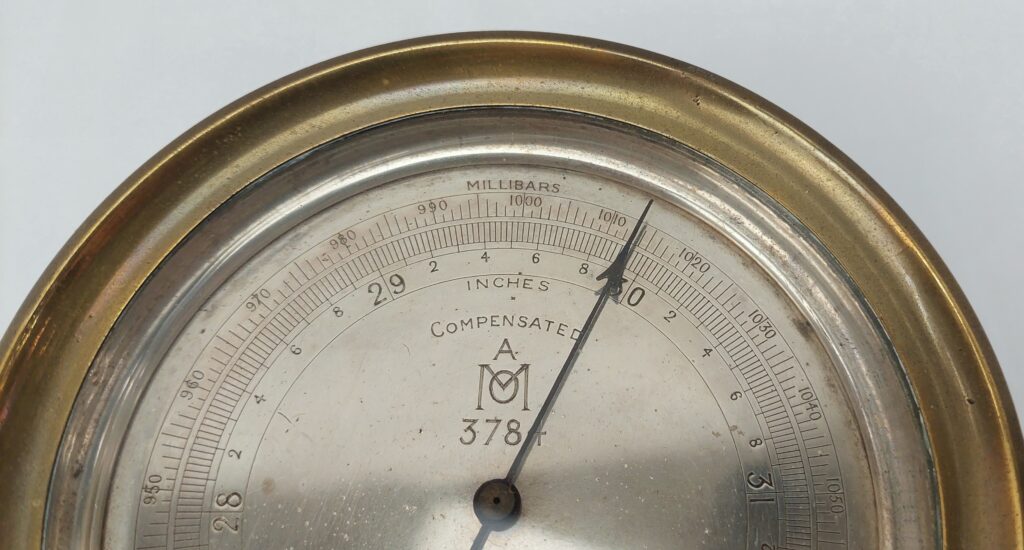 Circa 1880 Ships Brass Barometer By J Hicks Of London - Sally Antiques