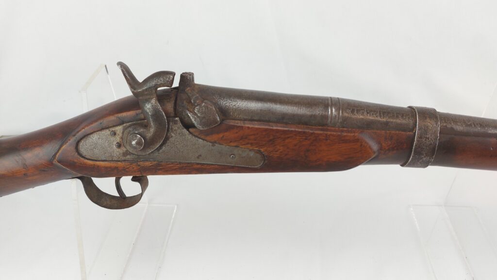 Indian Infantry Three Band Percussion Musket - Sally Antiques