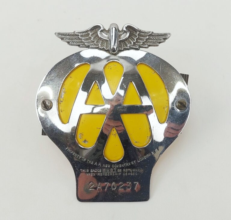 Vintage AA Car Badge - Sally Antiques