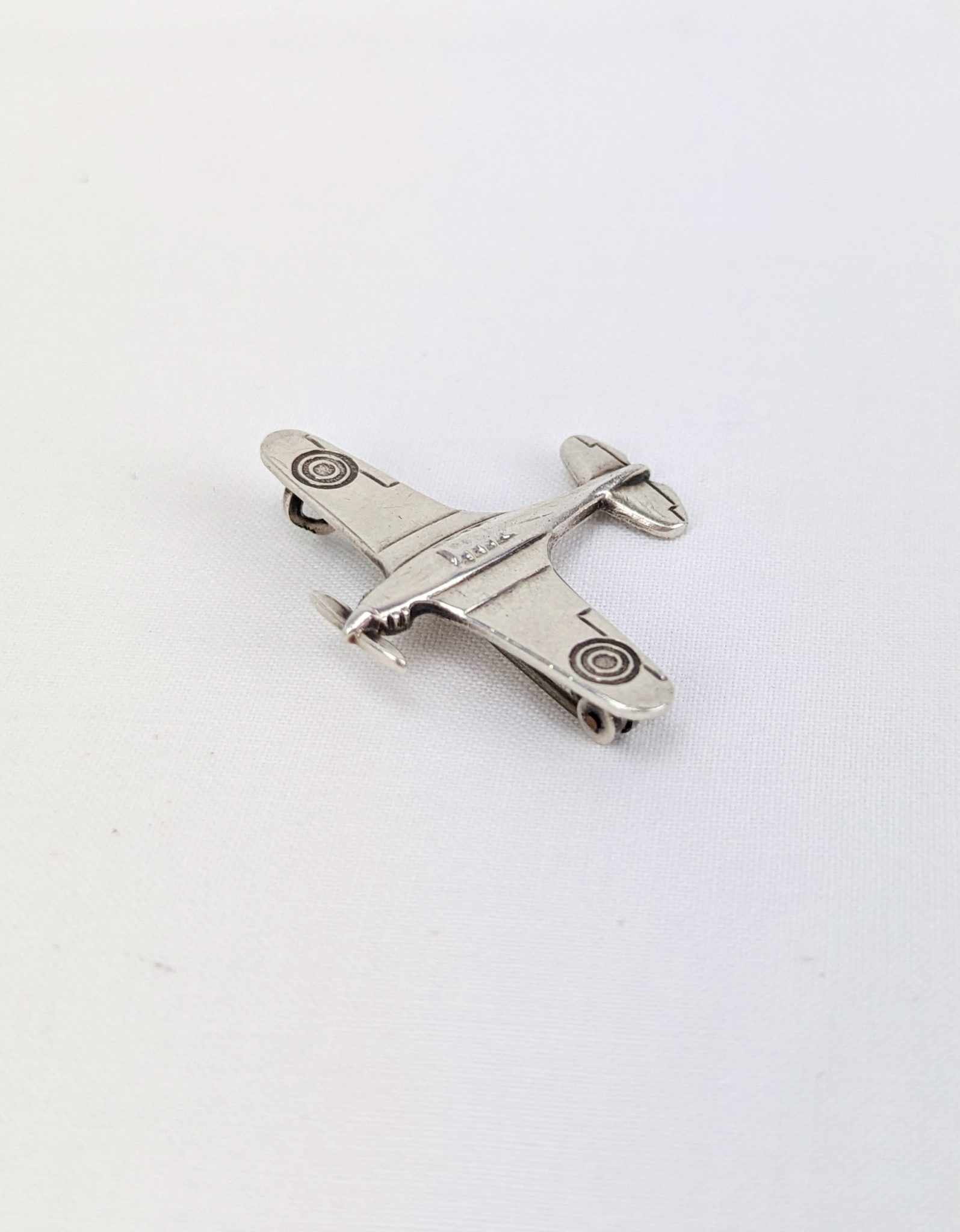 WW2 Sterling Silver Spitfire Brooch - Sally Antiques