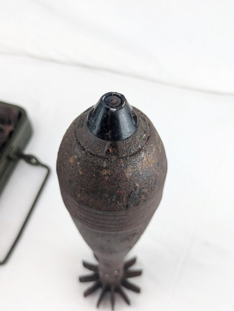 Case of 3 Inert WW2 Granatwerfer 34 Mortar Shells - Sally Antiques