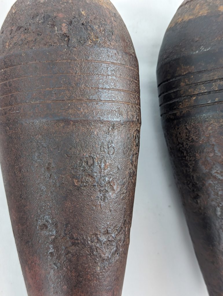 Case of 3 Inert WW2 Granatwerfer 34 Mortar Shells - Sally Antiques
