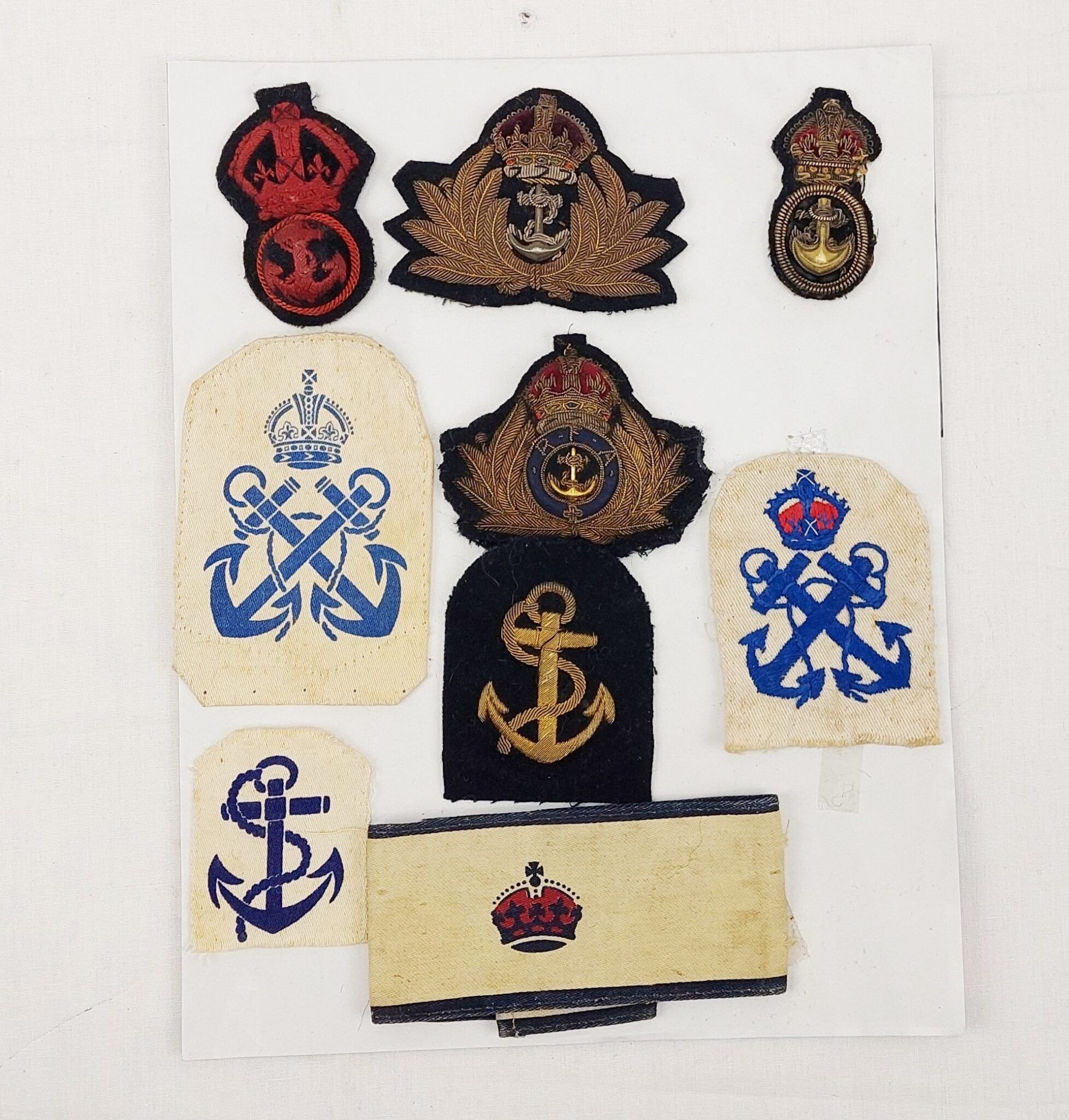 Various WW2 Era Royal Navy Petty Officer Badges and Insignia - Sally ...