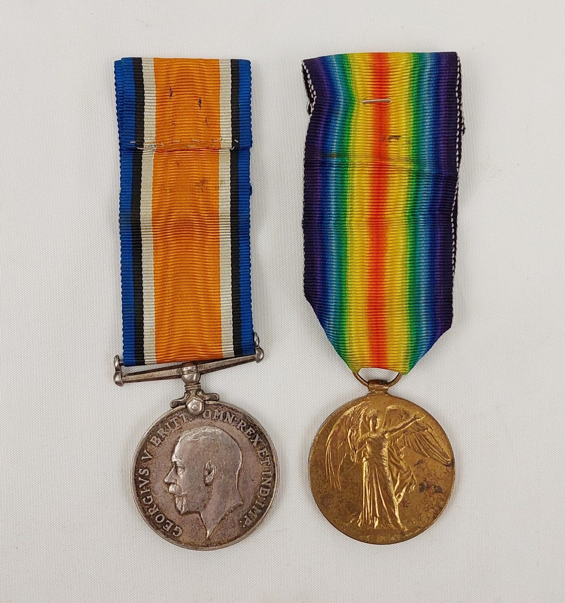 Low Number KIA WW1 Medal Pair Awarded To G-9493 A.J. Harrison E. Kent ...