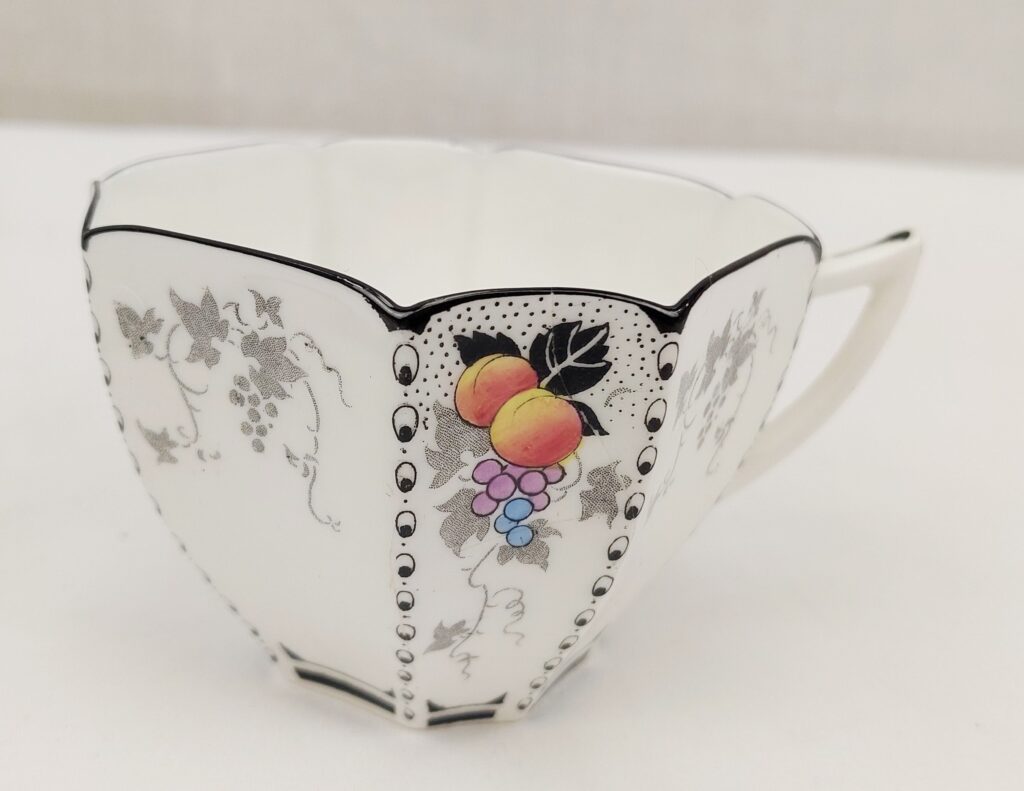 1930's Shelley Queen Anne Pattern Cup And Saucer - Sally Antiques