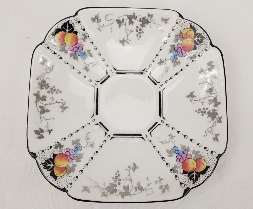 1930's Shelley Queen Anne Pattern Cup And Saucers - Sally Antiques