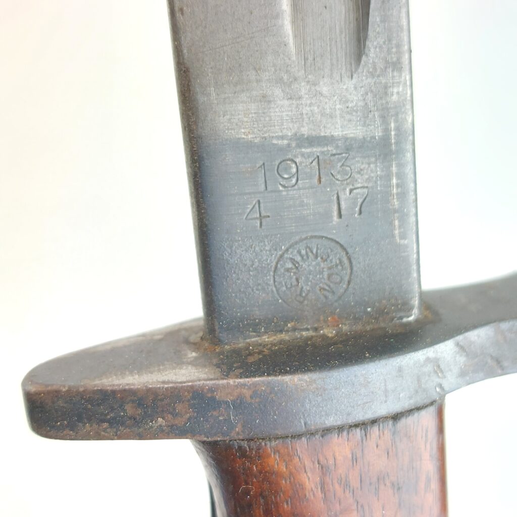 British, WW1, 1913 Pattern Sword Bayonet, by Remington, dated 1917 ...