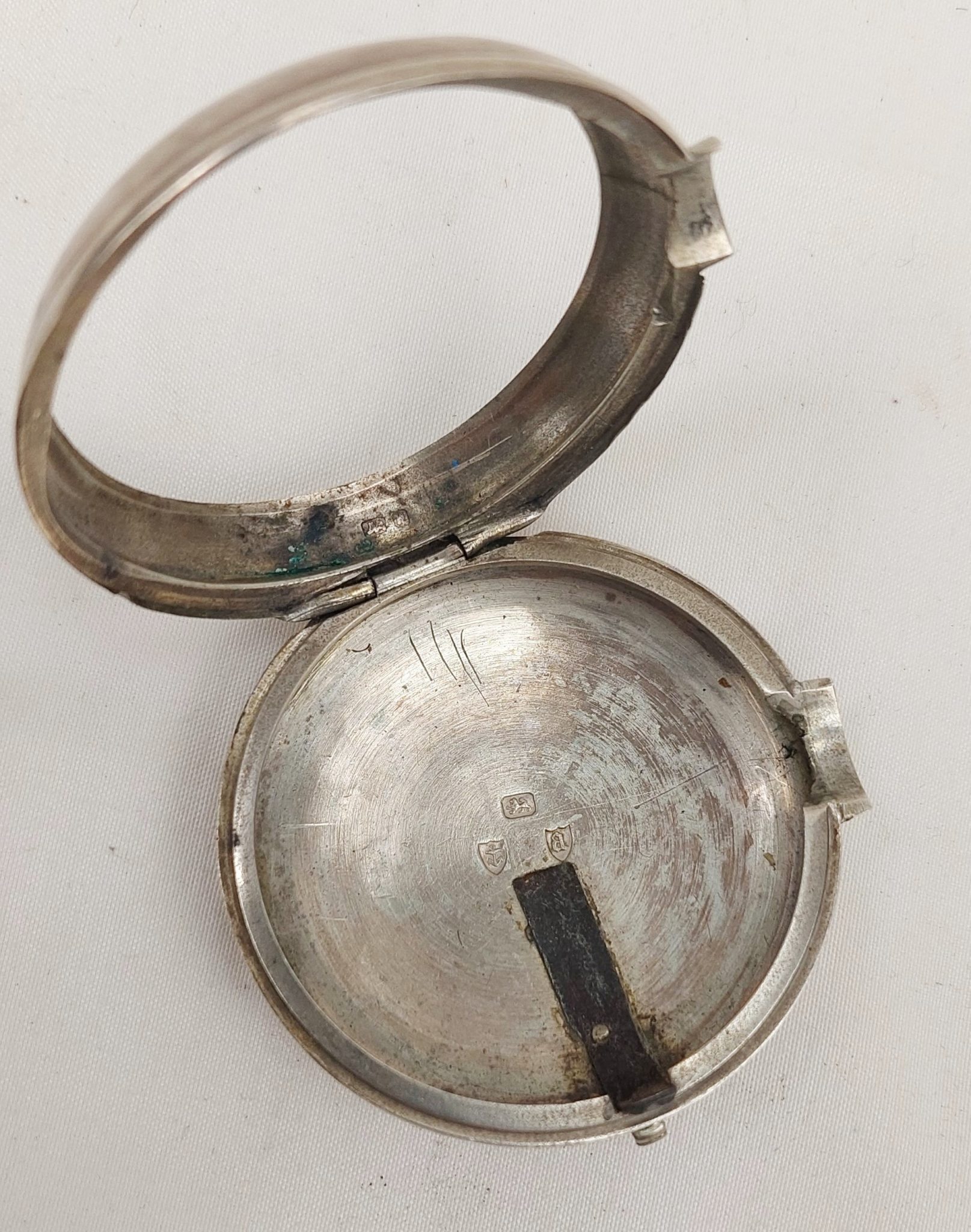 Sterling Silver Pair-Cased Pocket Watch – Birmingham, 1875 - Sally Antiques