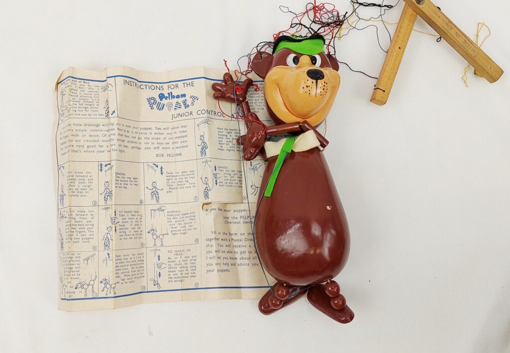Pelham Puppets Yogi Bear In Box - Sally Antiques