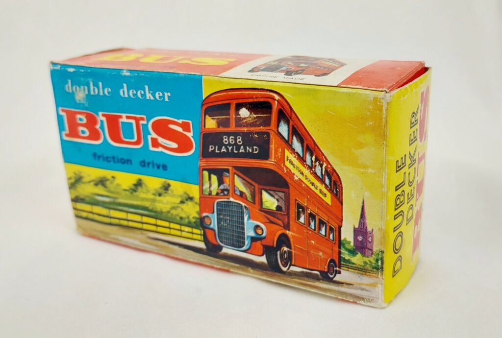 1960’s Chinese Plastic Friction Drive Double Decker Bus - Sally Antiques
