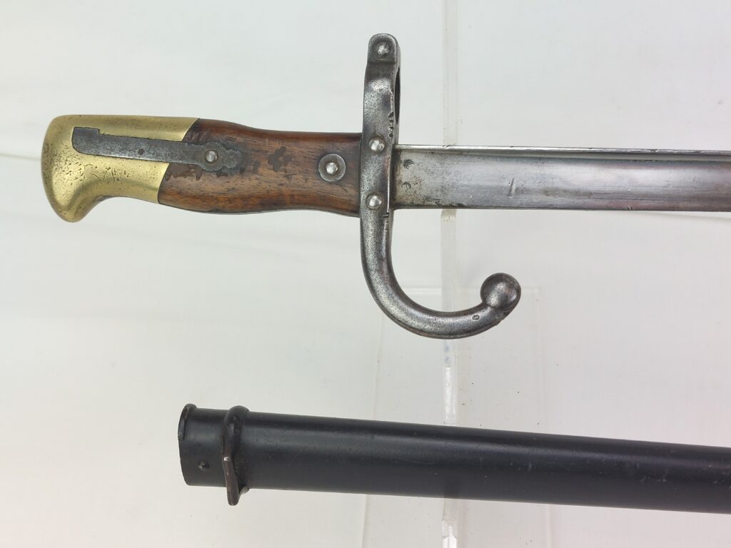 M1874 French Gras Bayonet and Scabbard. Maker and date marked 1876 ...