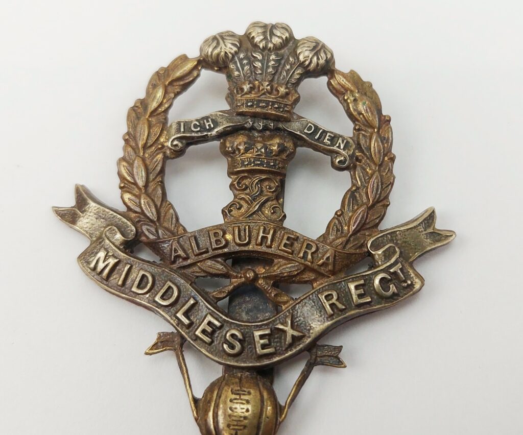 Rare WW1 1st Footballers Battalion Middlesex Regiment Cap Badge - Sally ...