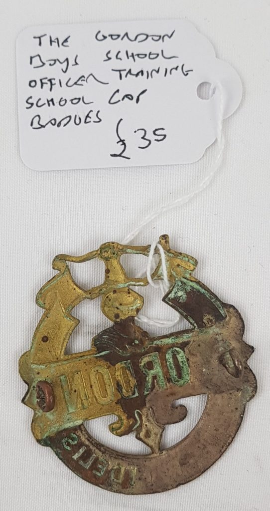 The Gordon Boys School Officer Training Corps Cap Badge - Sally Antiques