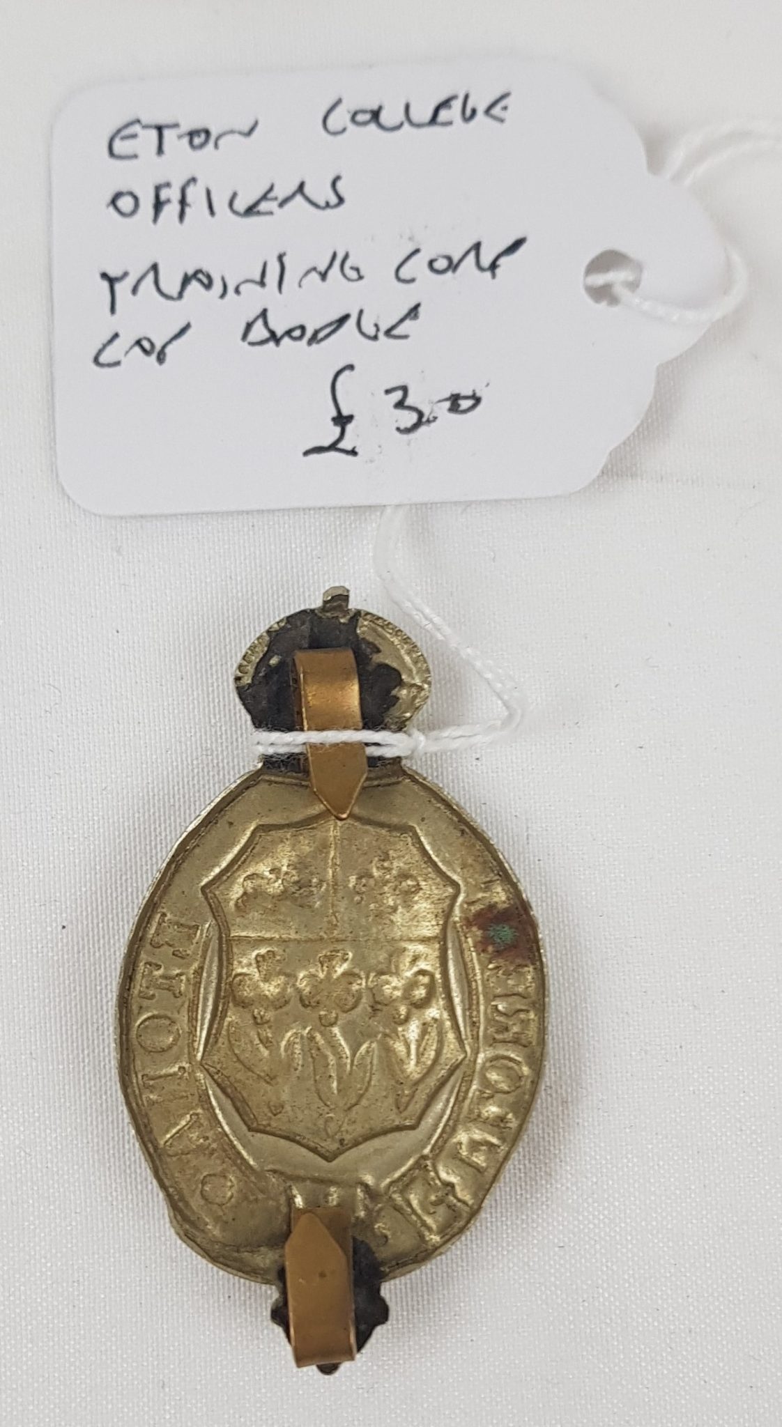 cWW1 Eton College Officers Training Corps Cap Badge #2 - Sally Antiques