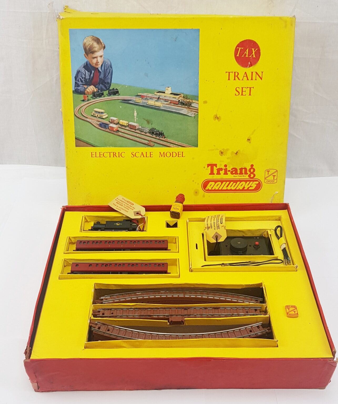 Boxed 1950s Triang Train Set With 47607 Locomotive - Sally Antiques