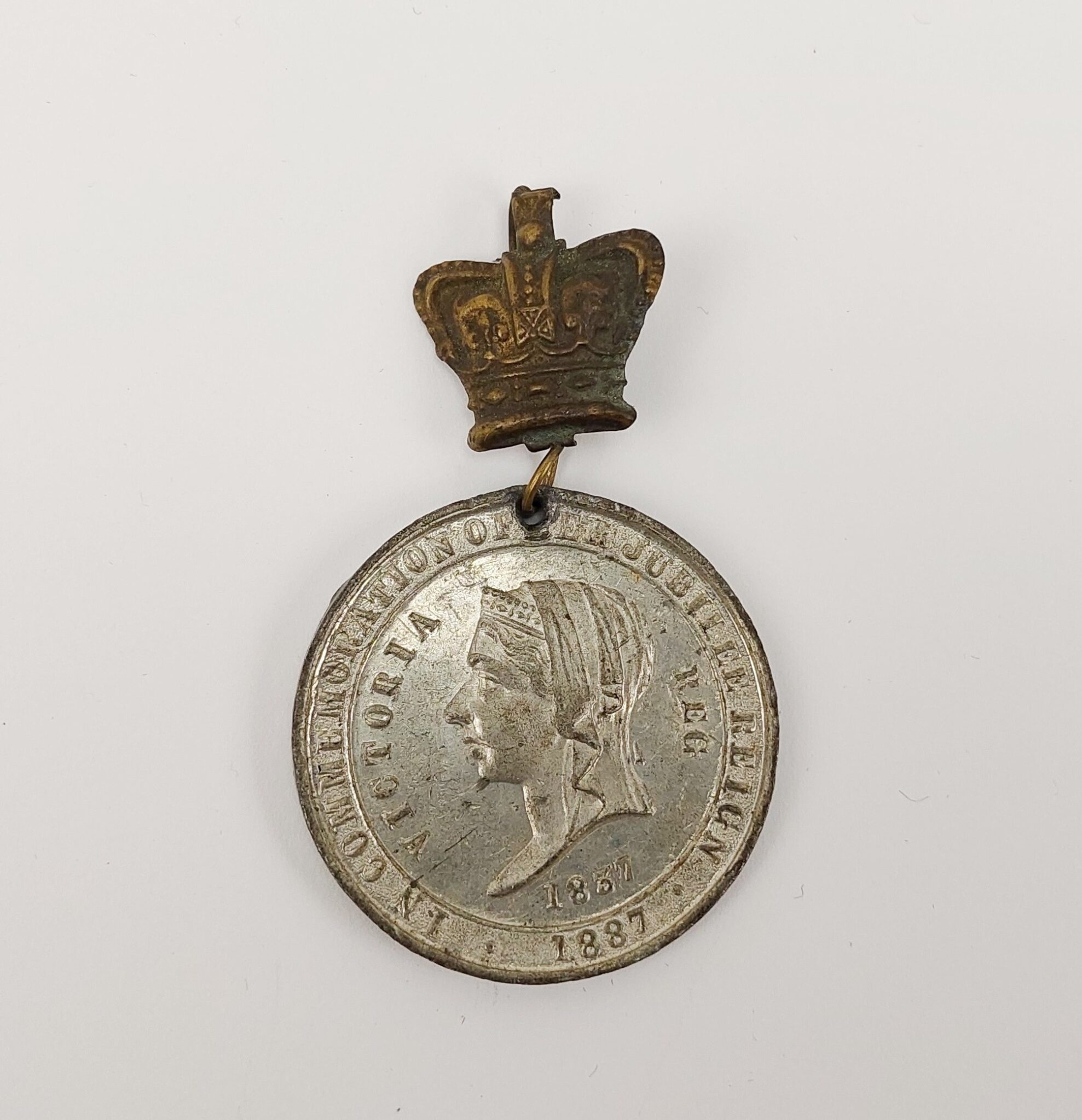 Queens Victorias Golden Jubilee Medal #2 - Sally Antiques