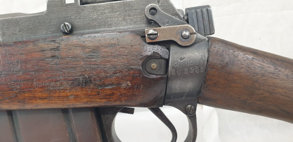 WW2 Dated 1942 No.4 Enfield Rifle and Bayonet EU Spec - Sally Antiques
