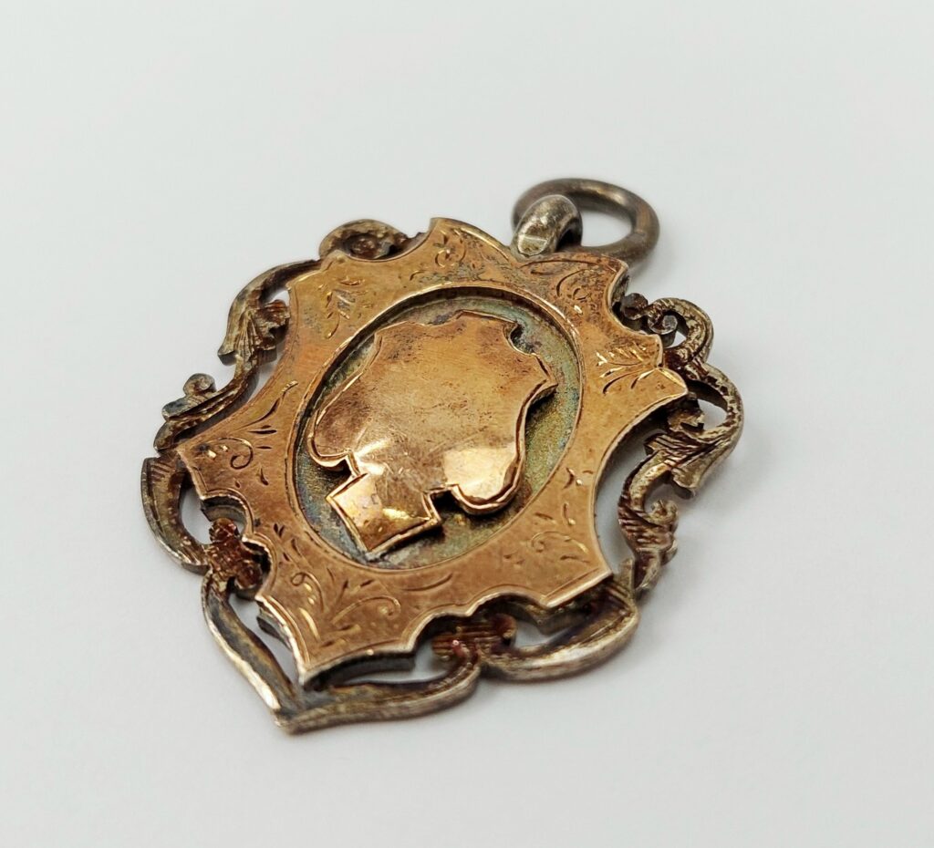 1923 Silver And Rose Gold Sports Medal - Sally Antiques