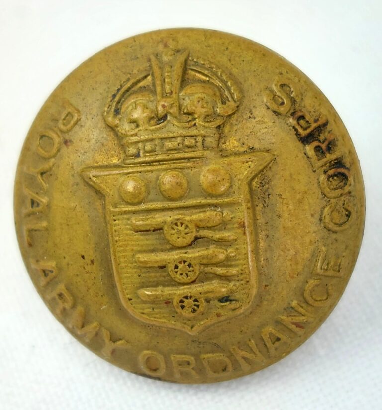 British, WW2, Royal Army Ordnance Corps, RAOC, Small Tunic Button ...