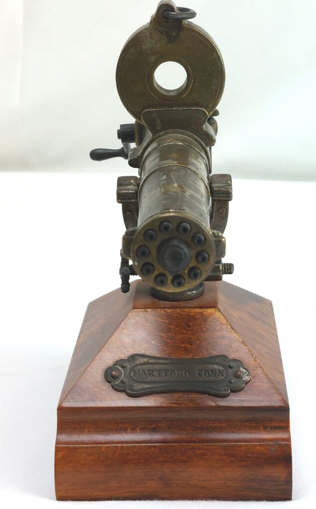 RARE: Denix, Brass Scale Model/Paperweight of 1883 Gatling Gun with ...