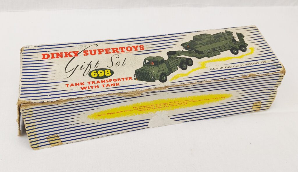 Dinky Supertoys Gift Set #698 Tank Transporter With Tank - Sally Antiques