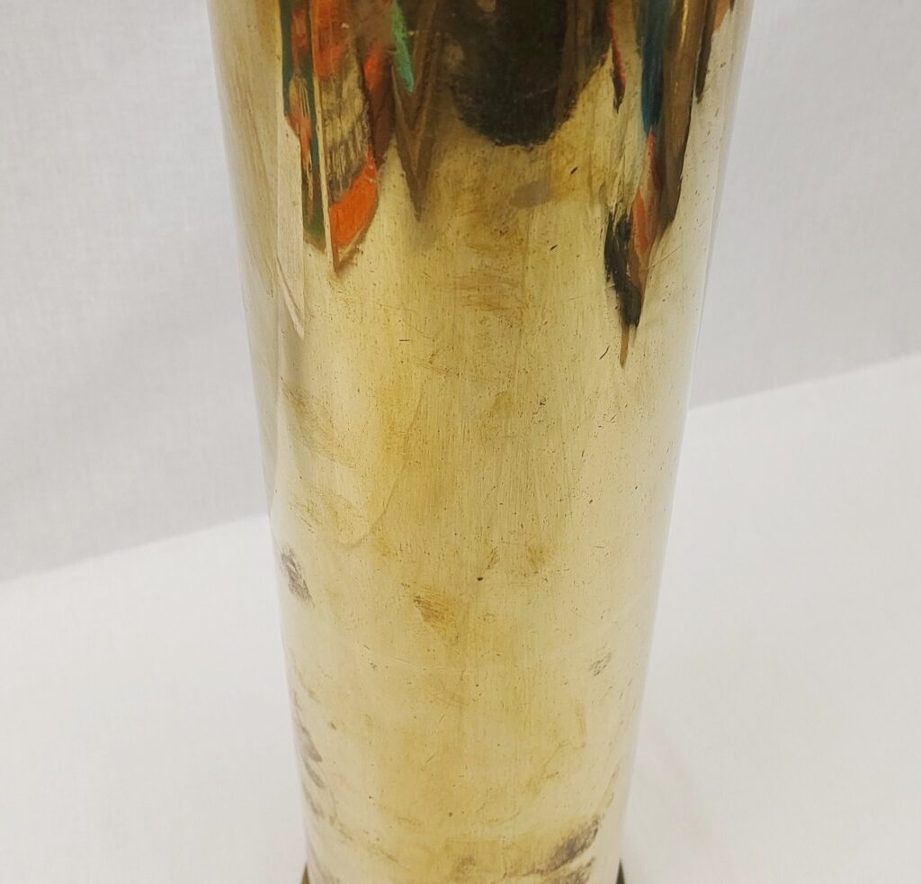 WW1 4 Inch Mk IV Gun Brass Shell Case - Sally Antiques