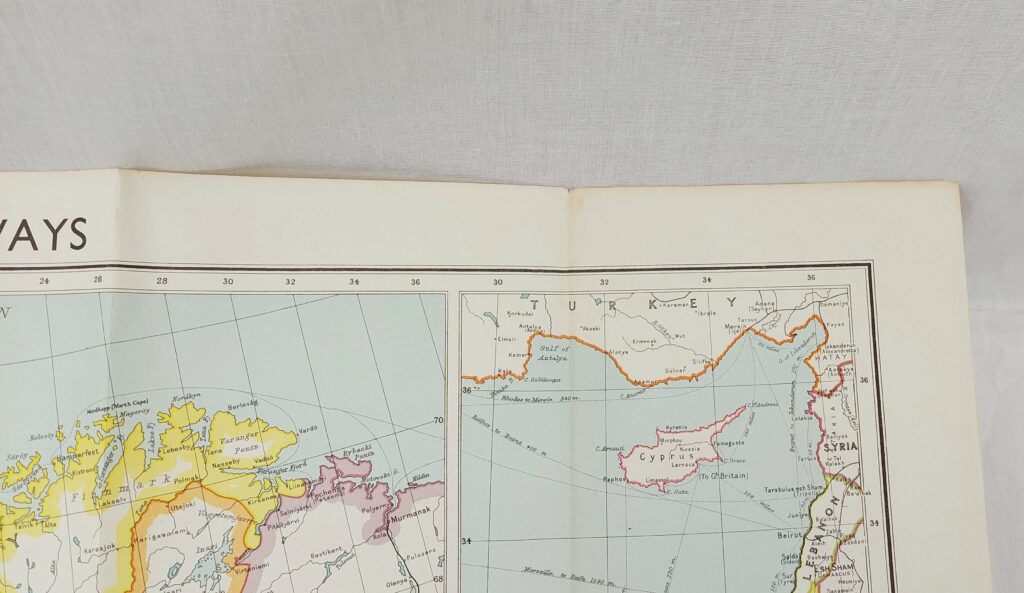 Bartholomew’s Political Map of Europe and the Mediterranean c1958 ...