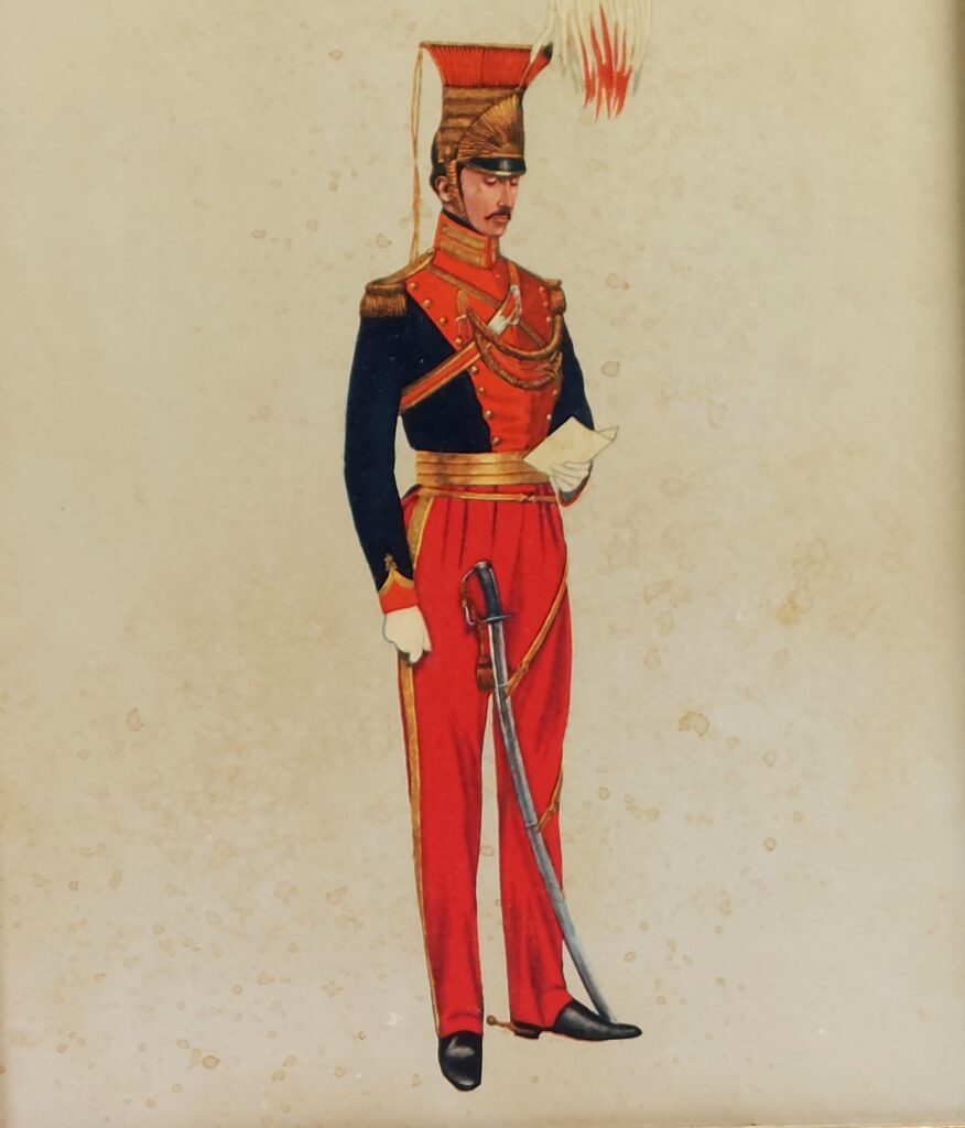 Original Framed Print, by Colonel P.H Smitherman, "Officer, 12th ...