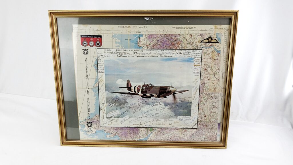 Spitfire Tail Wheel with 133 Squadron Singed Framed Picture - Sally ...