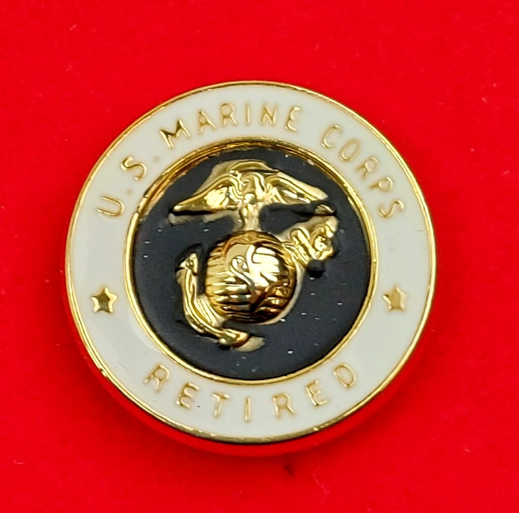 US Marine Corps, Retired Military Lapel Pin, Enamel Pin in Original Box ...