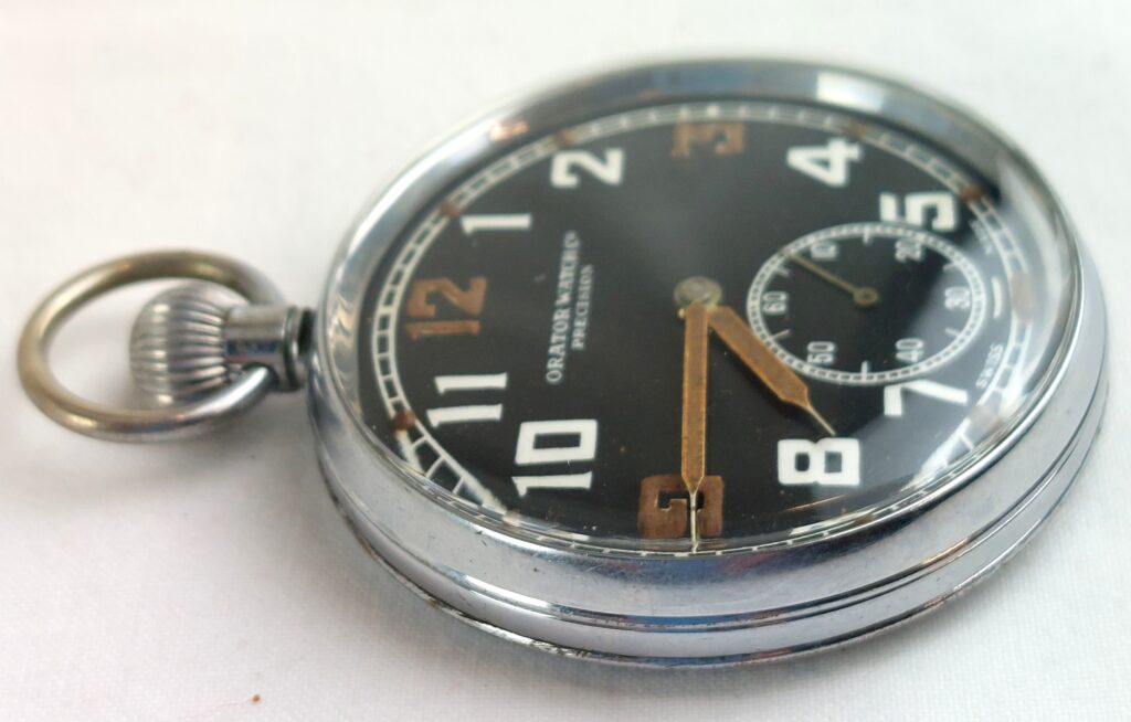 WW2, British, Military GSTP Pocket Watch, Swiss Made by Orator Watch Co ...