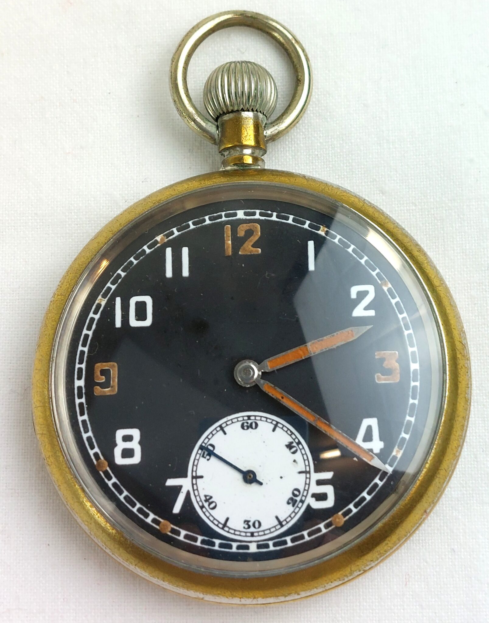 WW2, British, Military, GSTP Pocket Watch, Unsigned with Unusual Face ...
