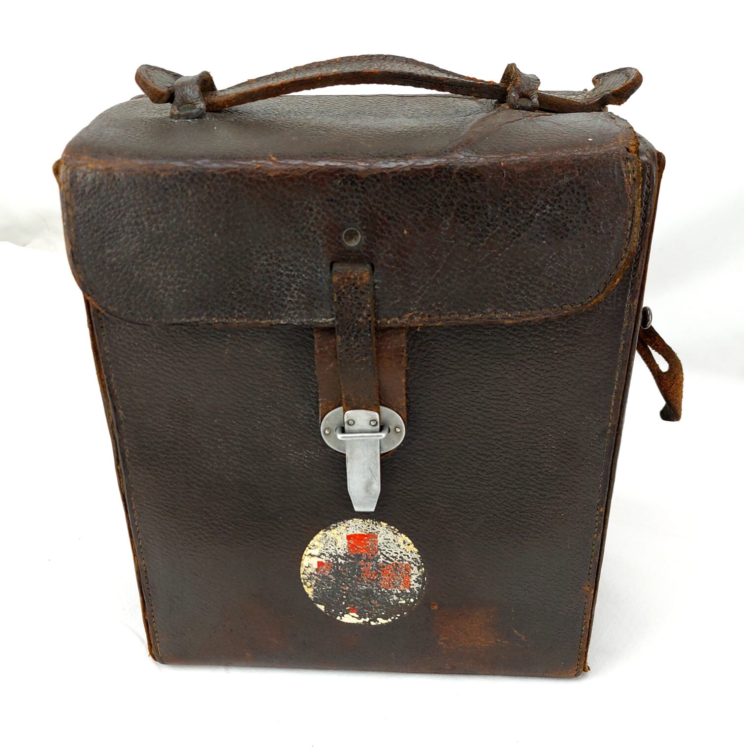 Post-WW2 German Medical Officers Leather Satchel - Sally Antiques