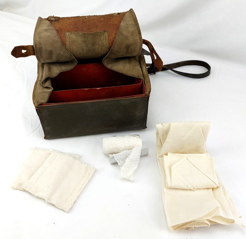 Post-WW2 German Medical Officers Leather Satchel - Sally Antiques