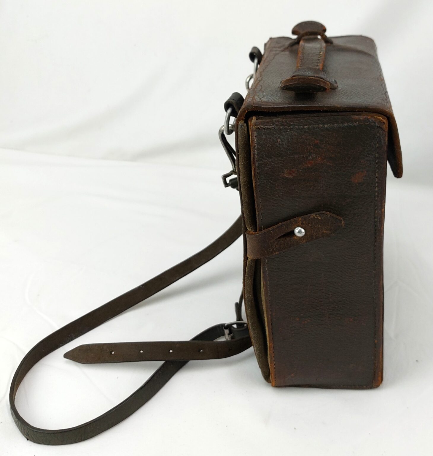 Post-WW2 German Medical Officers Leather Satchel - Sally Antiques