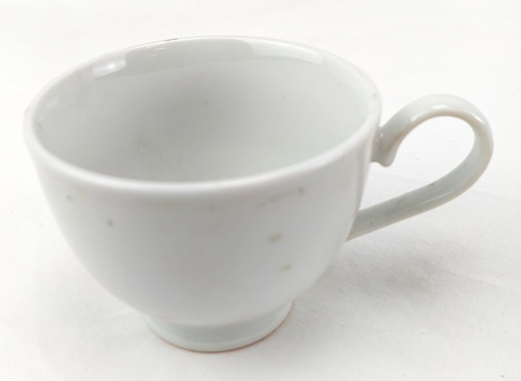 WW2, German, Wehrmacht, Mess Hall Porcelain, White Tea Cup and Saucer ...