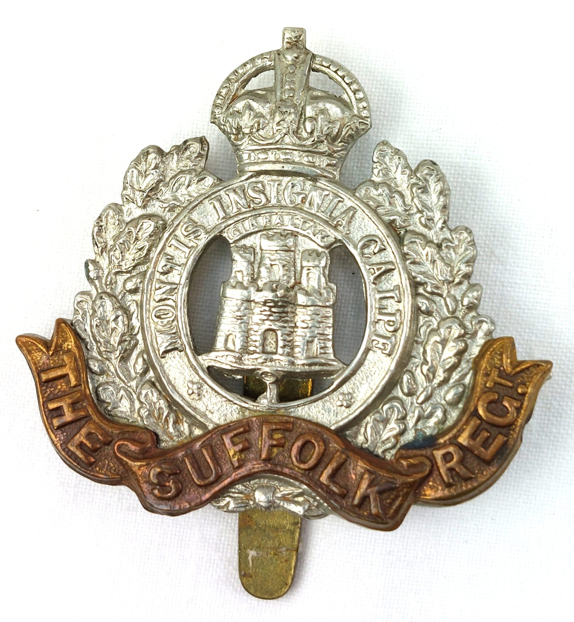 British, Kings' Suffolk Regiment, Cap Badge - Sally Antiques